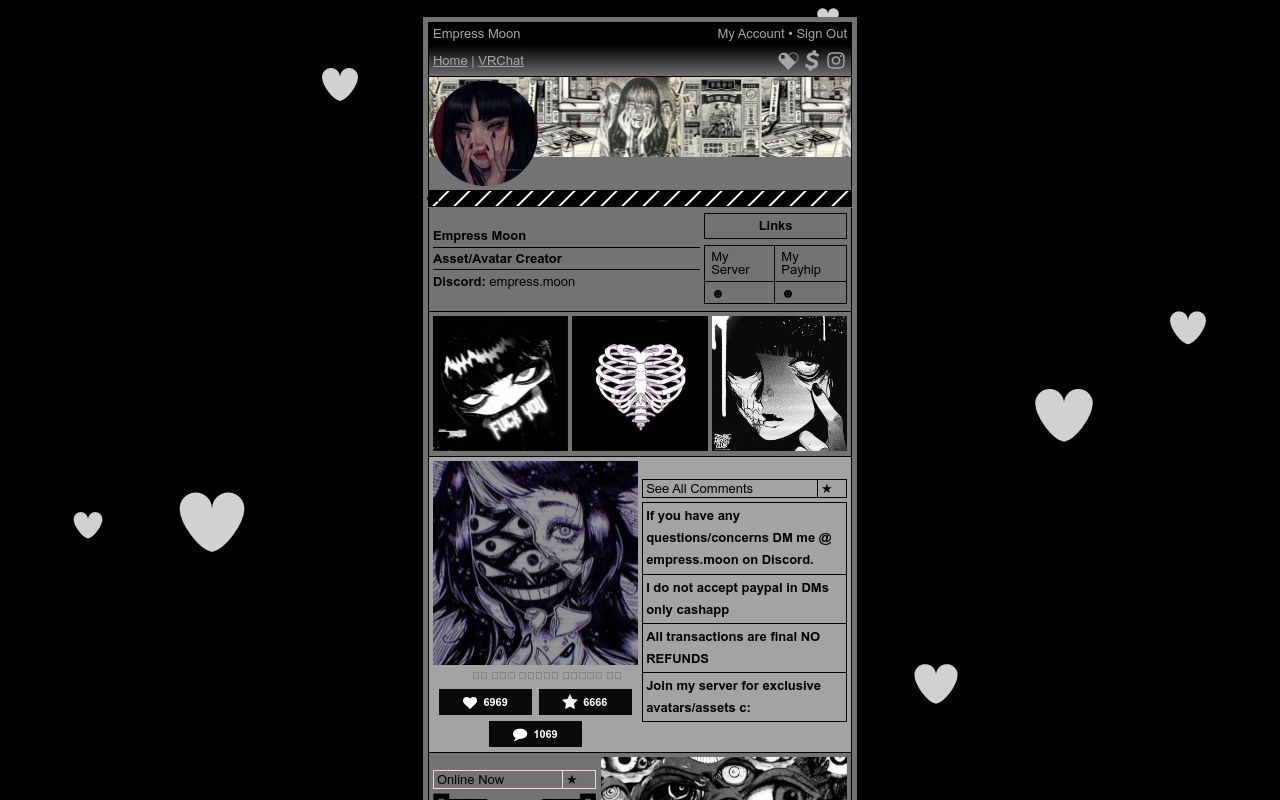 Empress Moon's Carrd